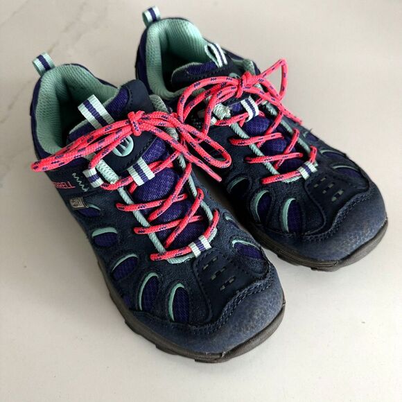 Merrell | Shoes | Merrell Chameleon Lowtop Hiking Boots Kids 25 Blue ...